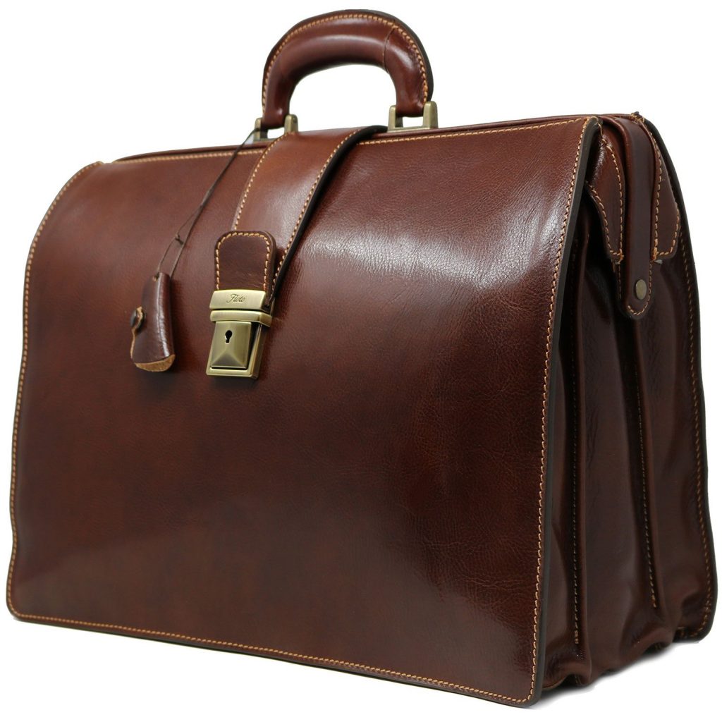 Ciabatta Italian Leather Briefcase Bag - Fenzo Italian Bags